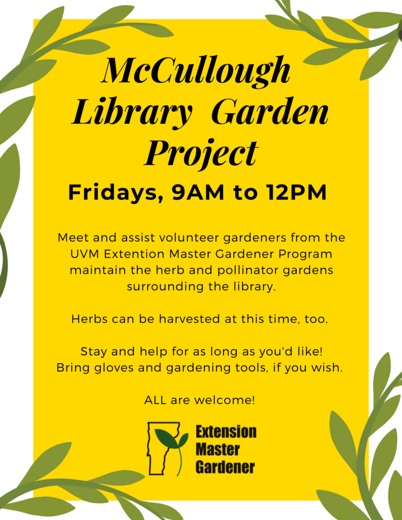 Library Community Gardens – John G. McCullough Free Library