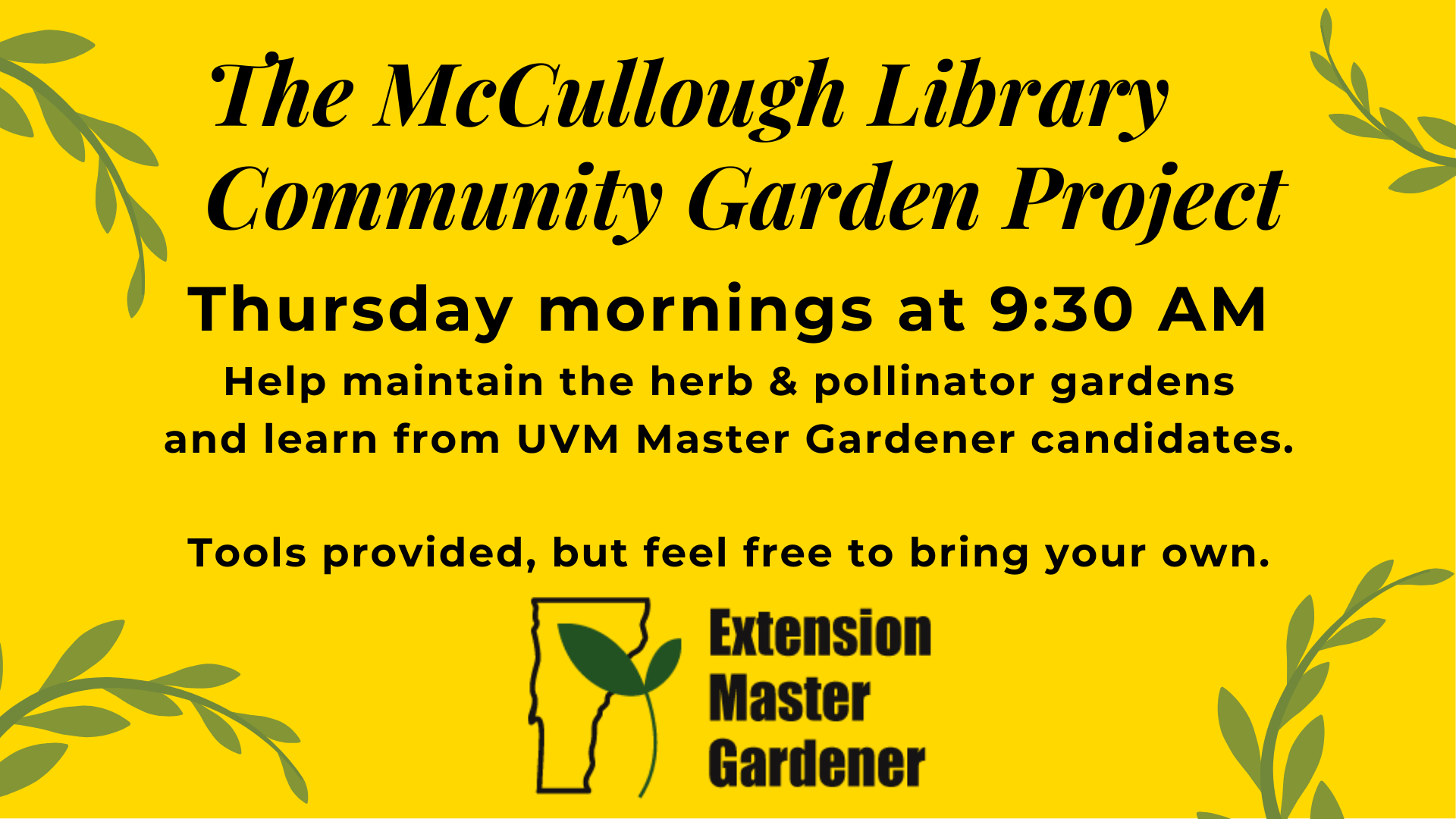 Events! – John G. McCullough Free Library